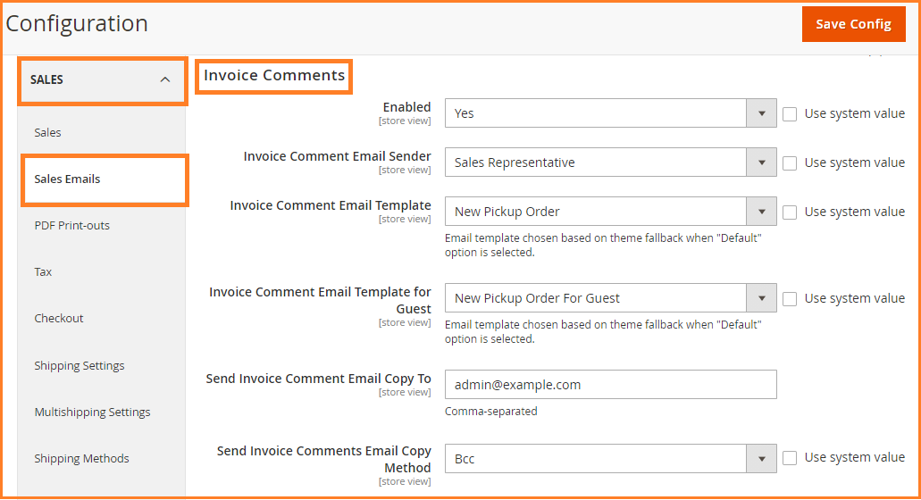 How to Configure Invoice Comments in Magento 2?