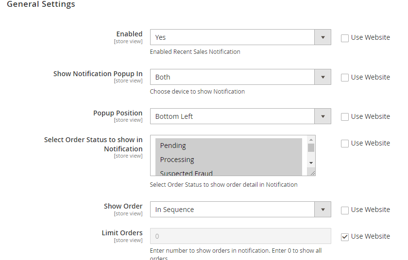 How to Set up a Recent Sales Notification in Magento 2?