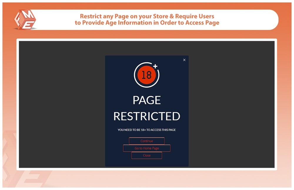 Magento 2 Age Verification Extension Age Restriction Popup